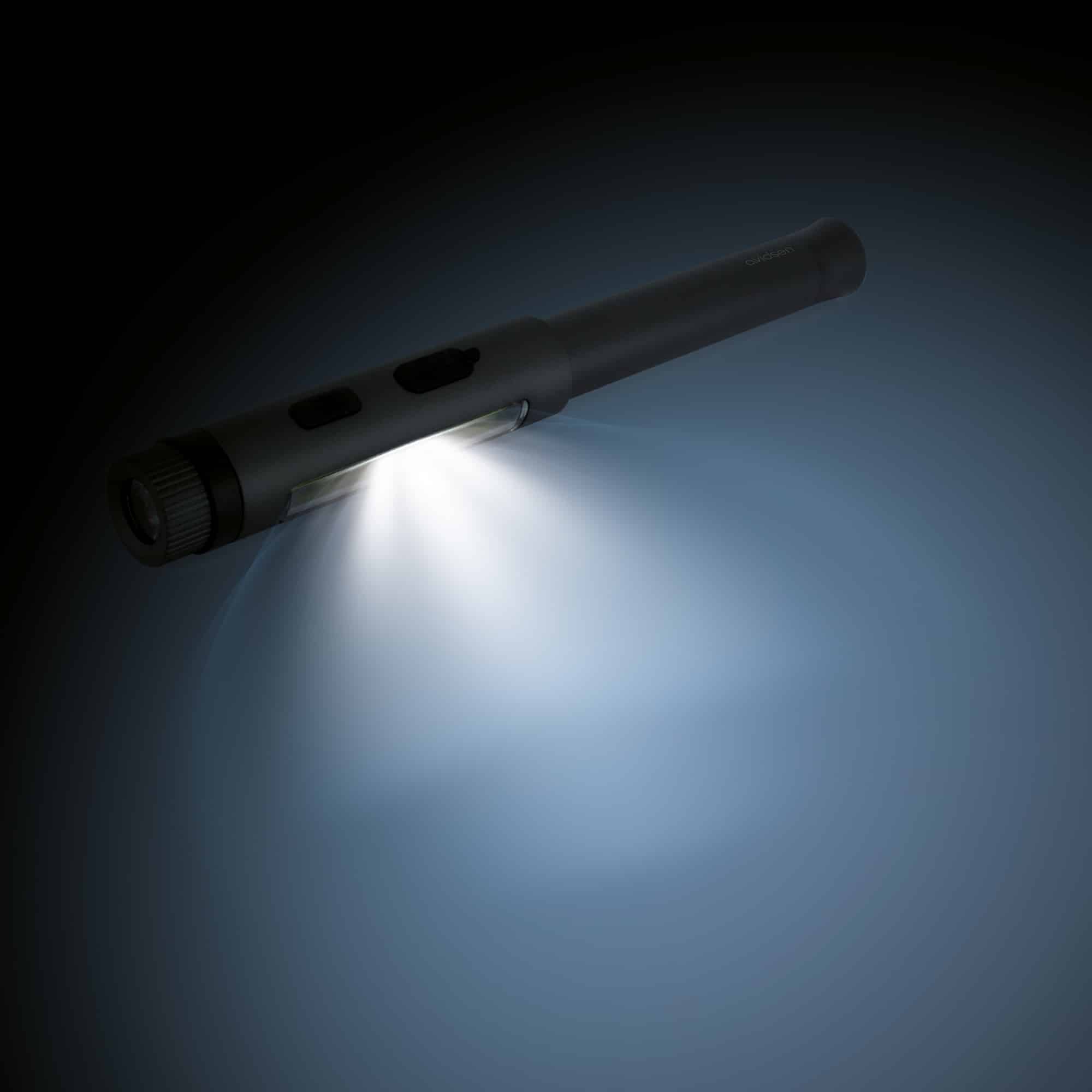 300 lumen rechargeable pen-style LED flashlight with 5 lighting modes ...